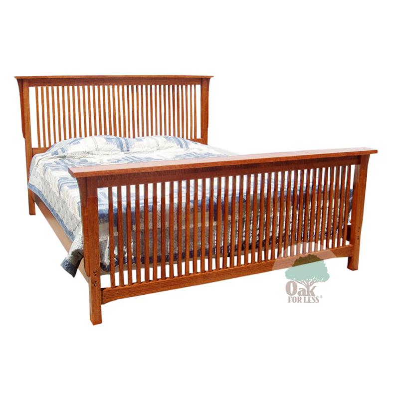 Oak spindle bed frame store